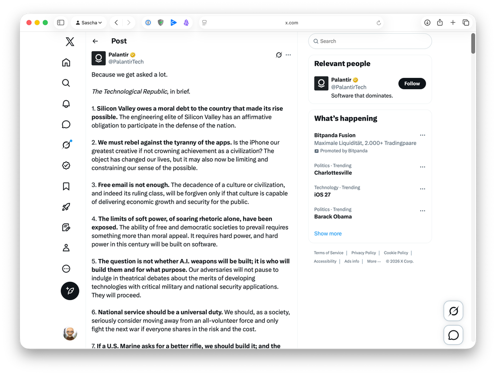 Palantir’s 22-Point Manifesto, Decoded